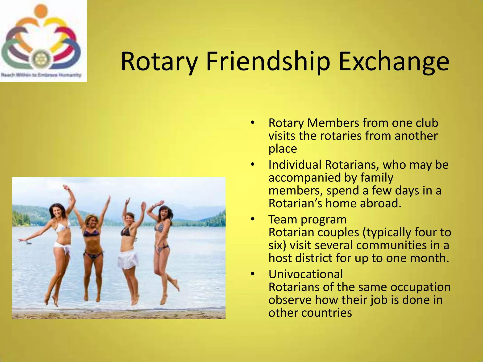 Rotary fellowship & service program | PPTX