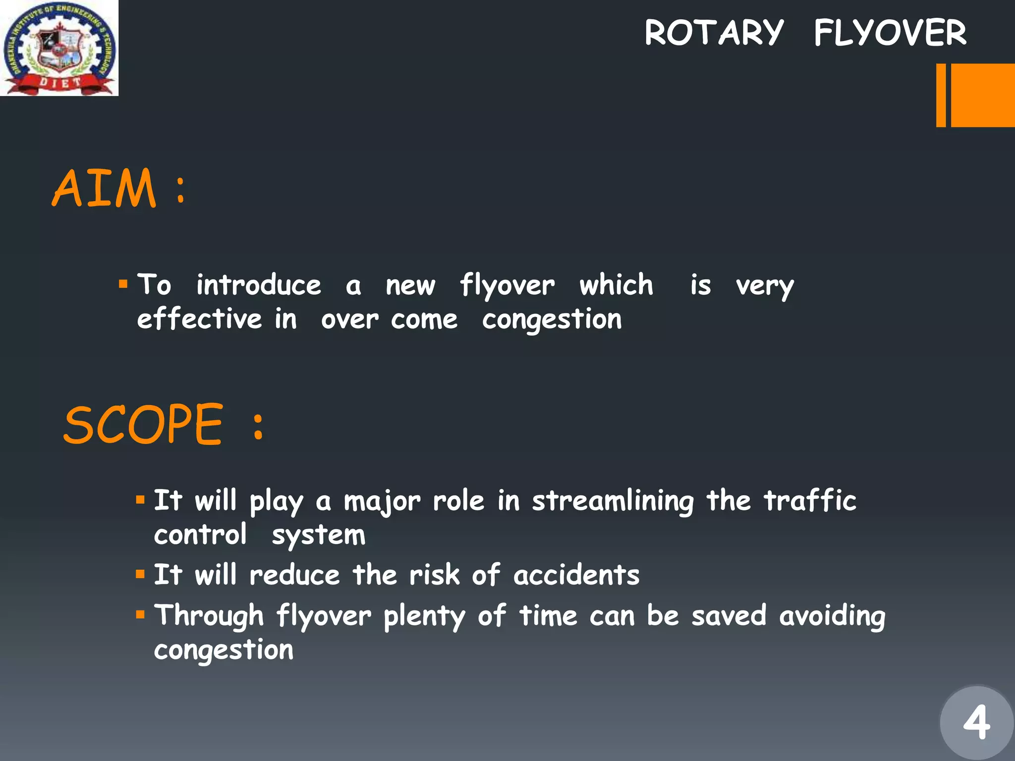 3 lane Rotary flyover | PPTX