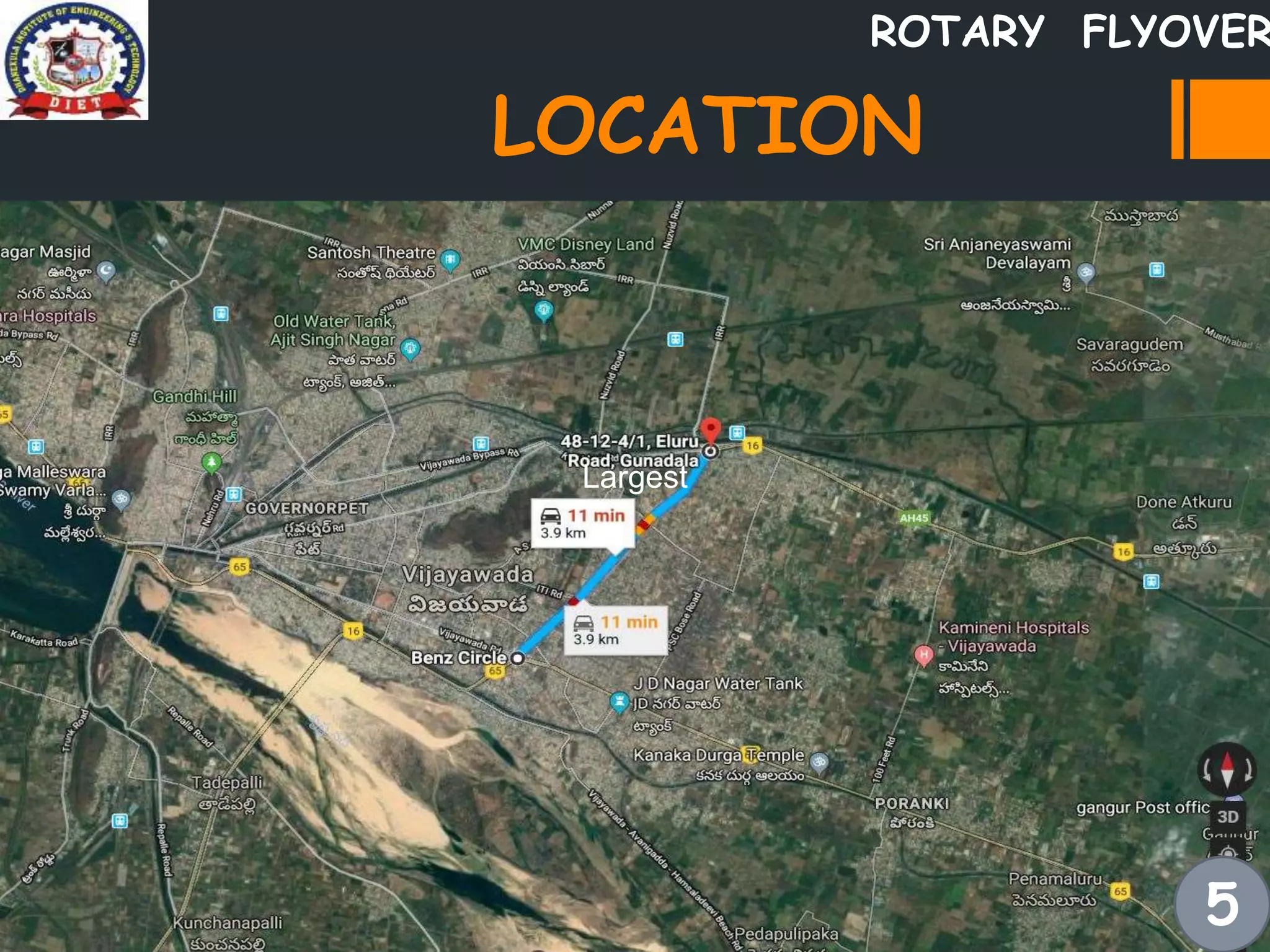 3 lane Rotary flyover | PPTX