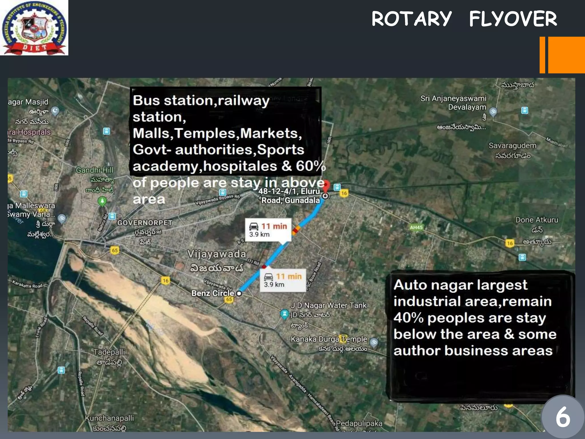 3 lane Rotary flyover | PPTX