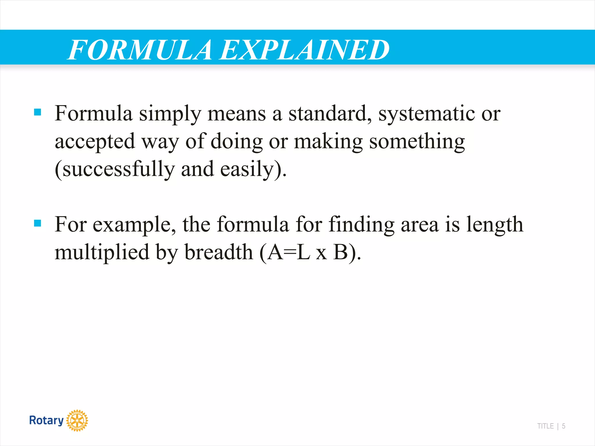 Rotary formula | PDF