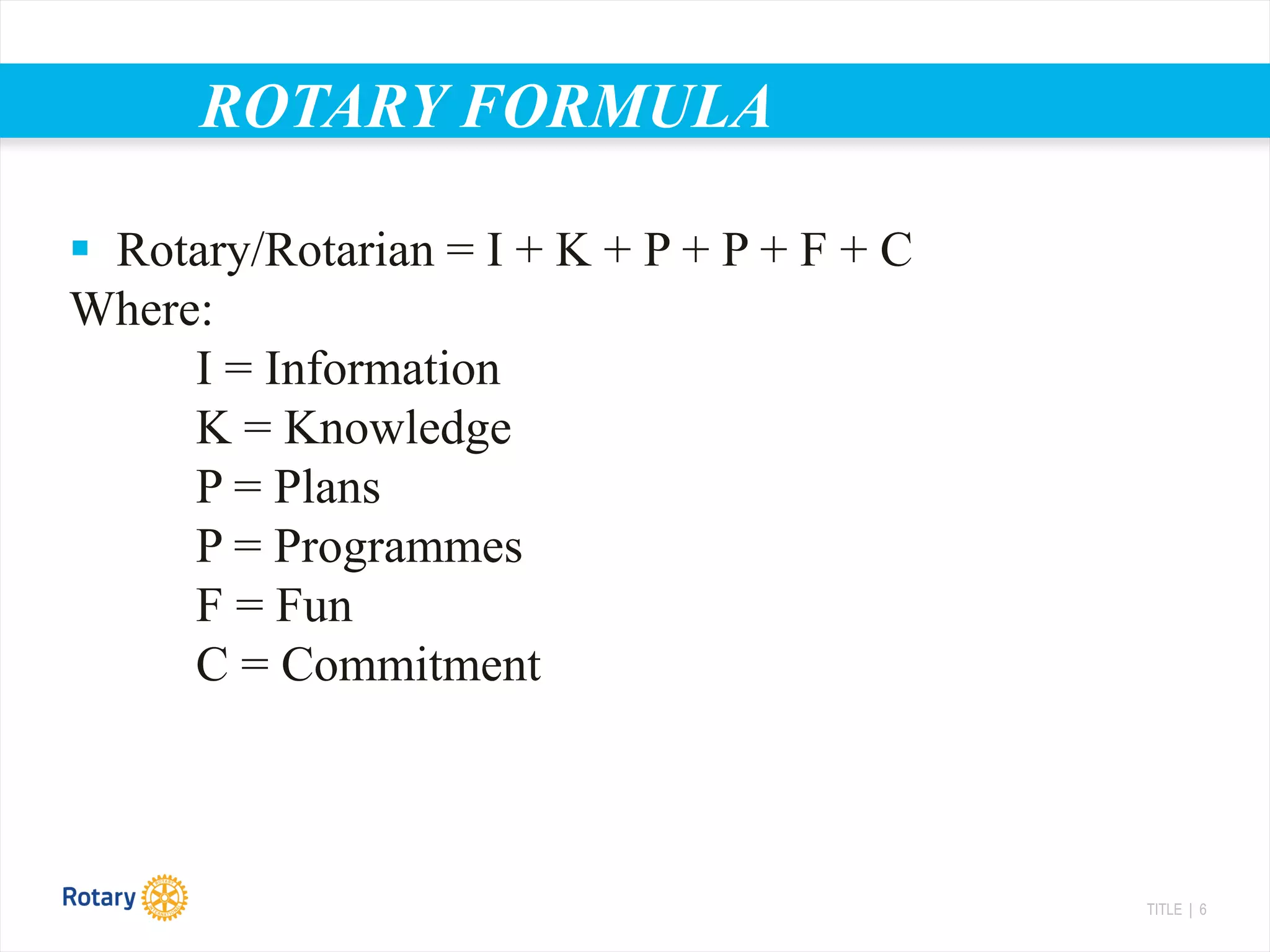 Rotary formula | PPT
