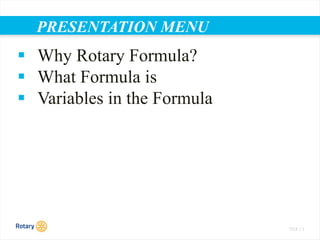 Rotary formula | PDF