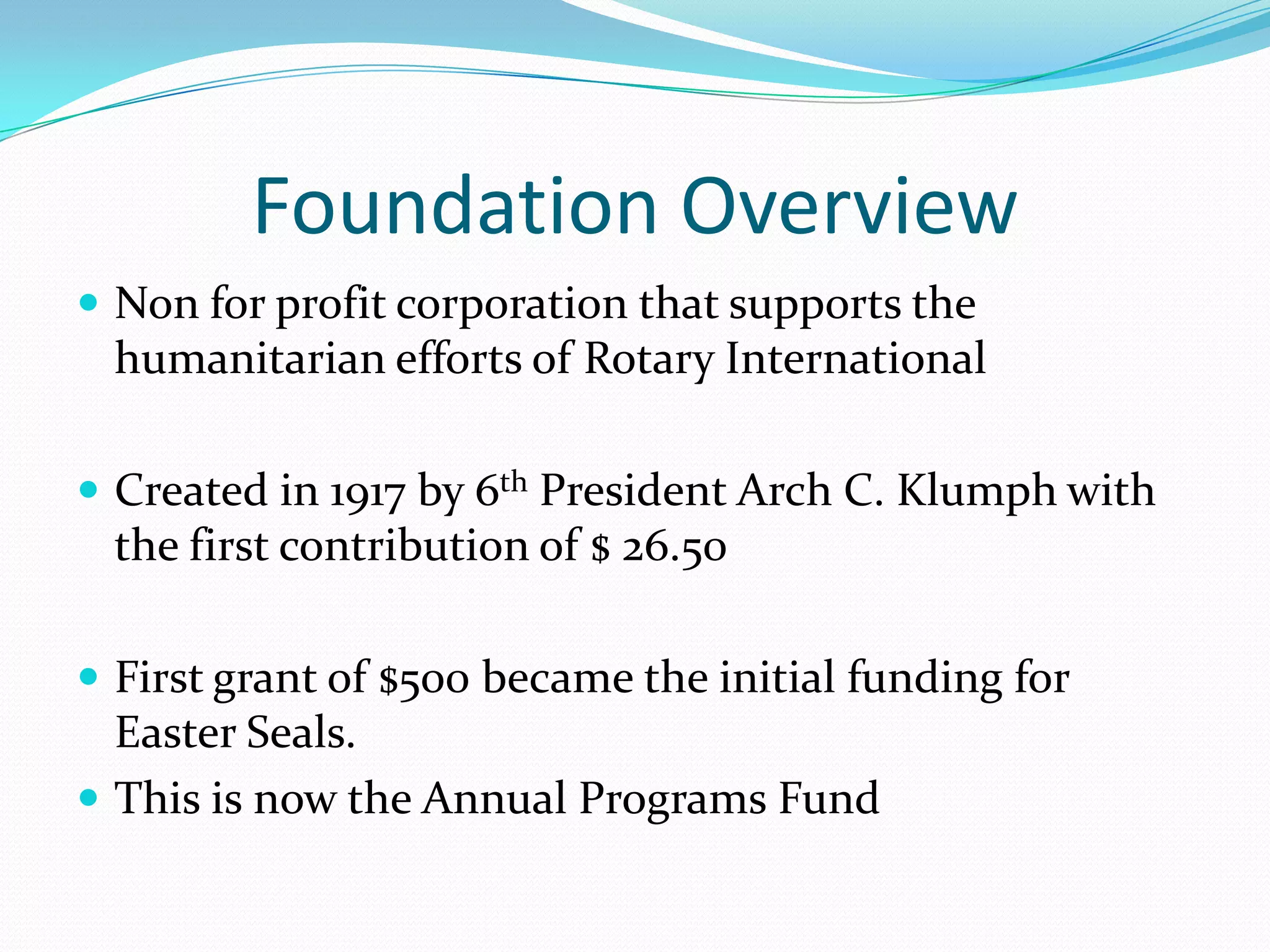 Rotary foundation Presentation By Ken Poole | PPTX