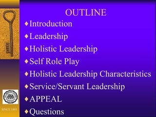 Dr.C.Muthuraja's Presentation on 'Holistic Leadership' | PPT