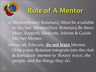 Rotary inspire new member mentor program r murali_8984106080 | PPT ...