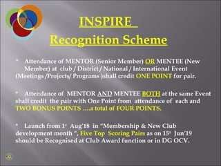 Rotary inspire new member mentor program r murali_8984106080 | PPT ...