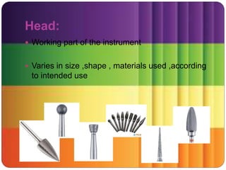 Rotary instruments in prosthodontics | PPTX