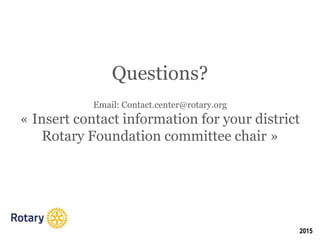 Rotary Foundation Basics. | PPTX