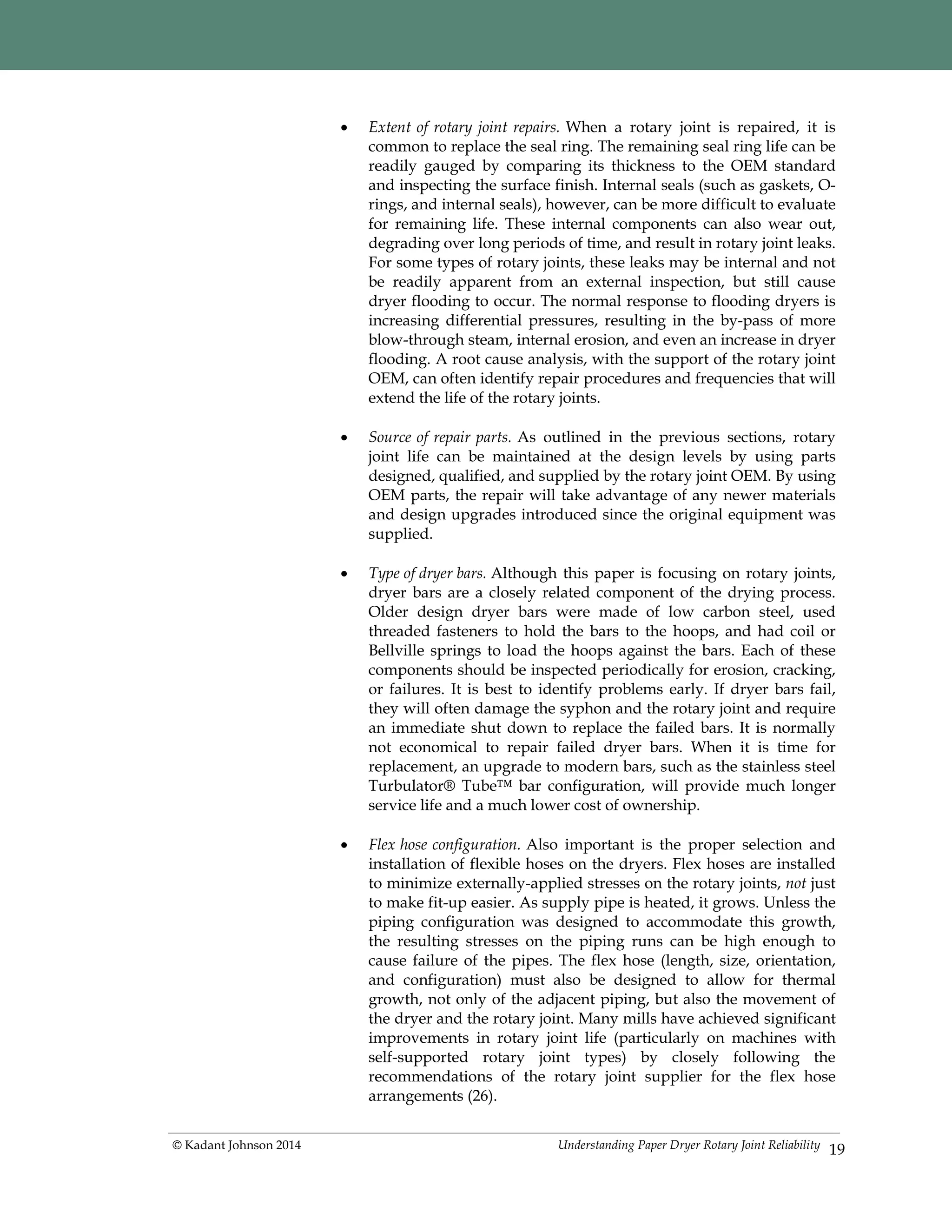 Understanding Paper Dryer Rotary Joint Reliability | PDF