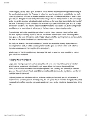 Rotary kiln maintenance | PDF