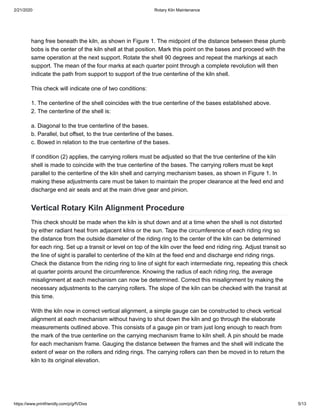 Rotary kiln maintenance | PDF