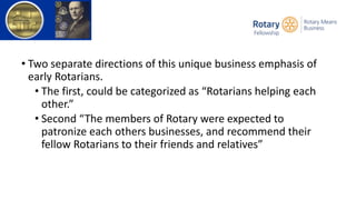 Rotary means business fellowship | PDF