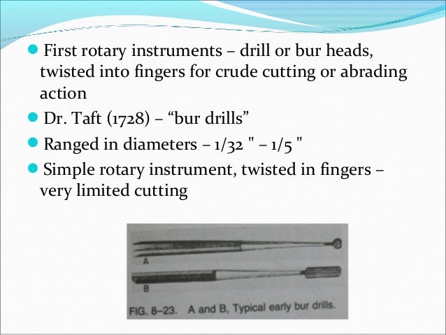 Rotary instruments in operative dentistry