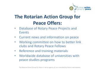 Rotary peace fellow recruitment | PPTX