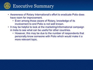 Rotary Polio Global Survey results Dec 2011 | PPTX