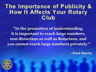 How To Promote Your Rotary Club | PPT