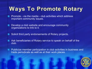 How To Promote Your Rotary Club | PPT