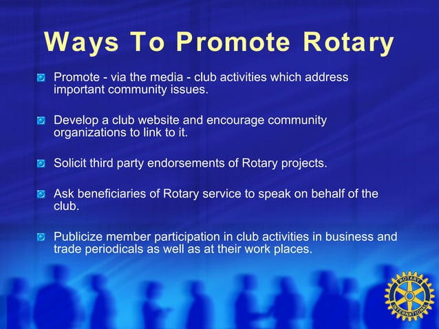 How To Promote Your Rotary Club | PPT