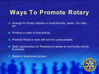 How To Promote Your Rotary Club | PPT