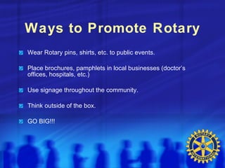 How To Promote Your Rotary Club | PPT