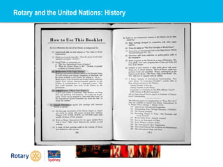 Rotary and the United Nations: RI’s Representative Network | PPTX