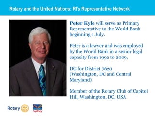 Rotary and the United Nations: RI’s Representative Network | PPTX