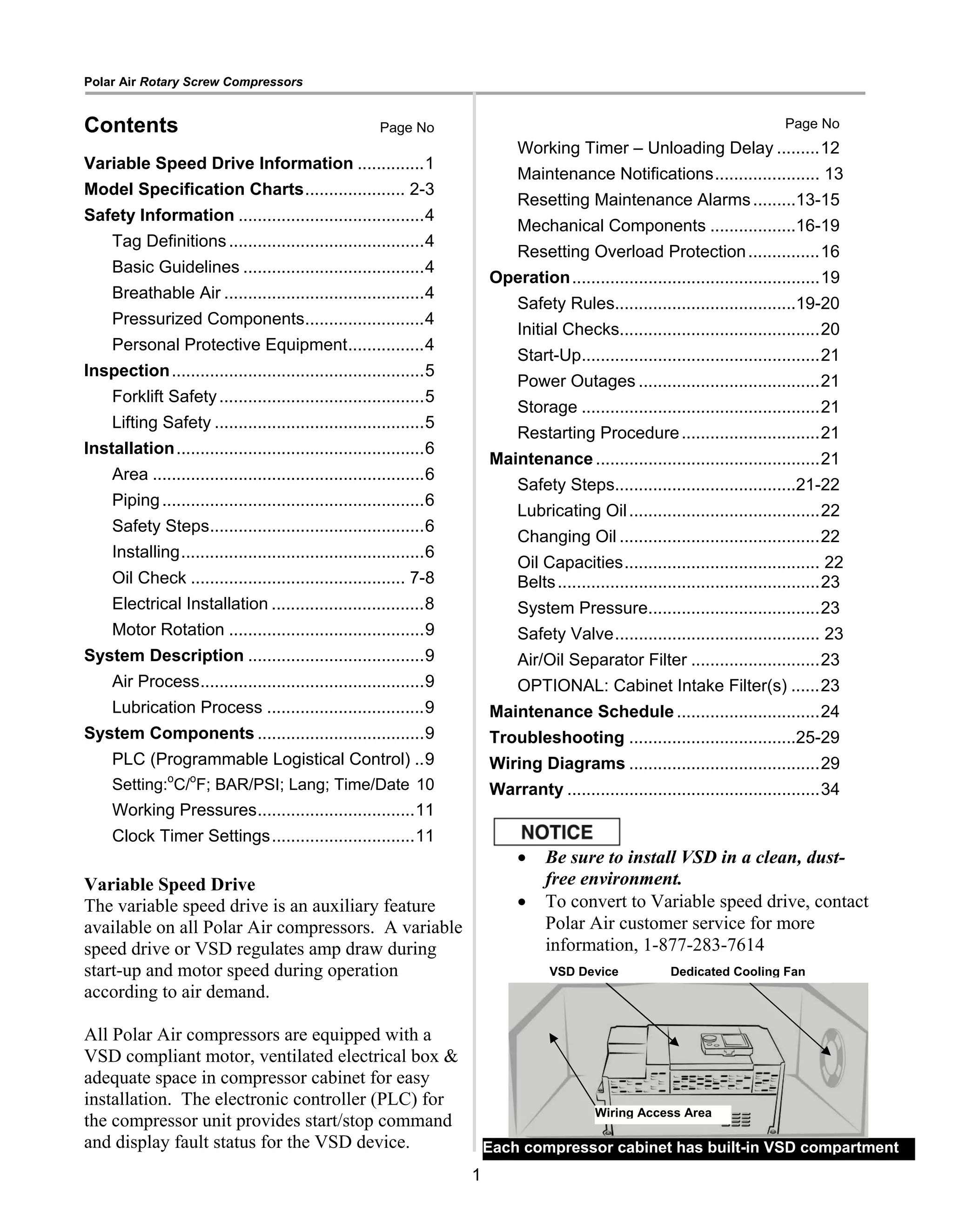 Rotary Screw Compressors - Operating Instructions Manual | PDF