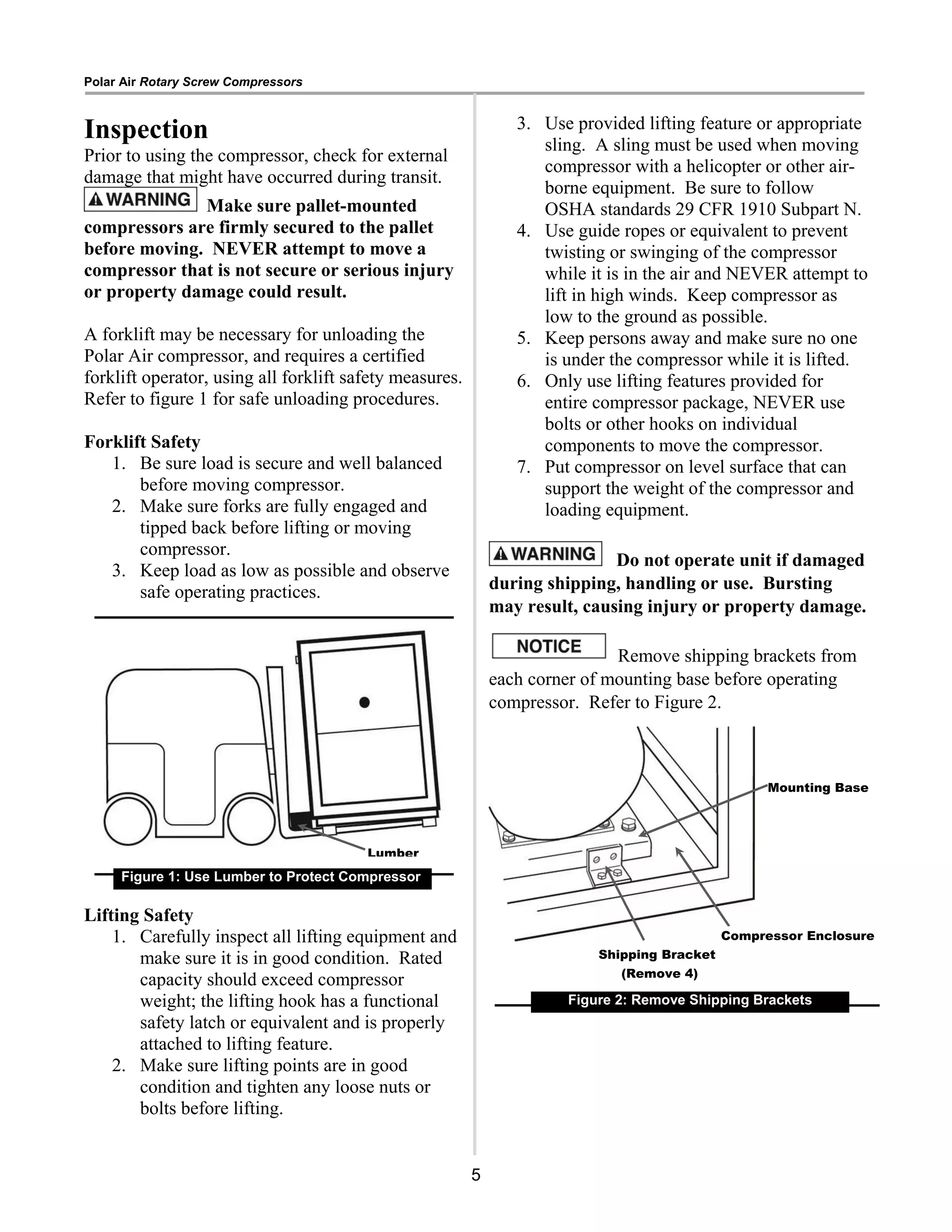 Rotary Screw Compressors - Operating Instructions Manual | PDF