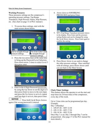 Rotary Screw Compressors - Operating Instructions Manual | PDF