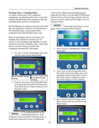 Rotary Screw Compressors - Operating Instructions Manual | PDF