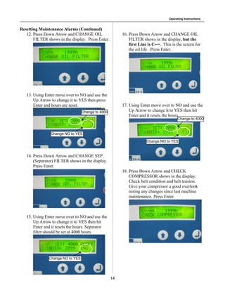 Rotary Screw Compressors - Operating Instructions Manual | PDF