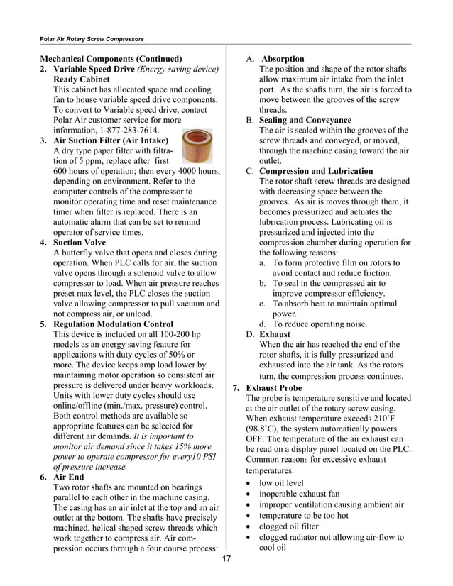 Rotary Screw Compressors - Operating Instructions Manual | PDF | Home Appliances | Home & Garden