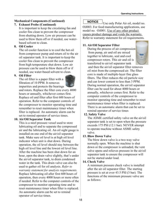 Rotary Screw Compressors - Operating Instructions Manual | PDF
