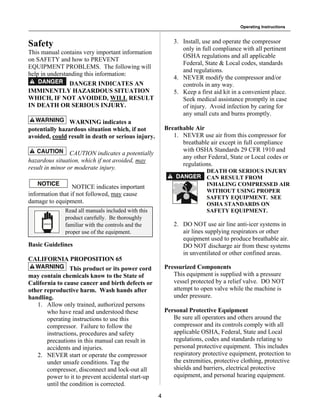 Rotary Screw Compressors - Operating Instructions Manual | PDF