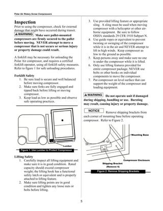 Rotary Screw Compressors - Operating Instructions Manual | PDF