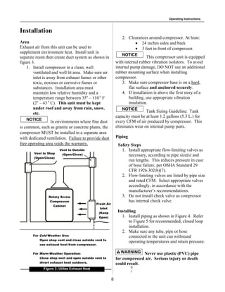 Rotary Screw Compressors - Operating Instructions Manual | PDF