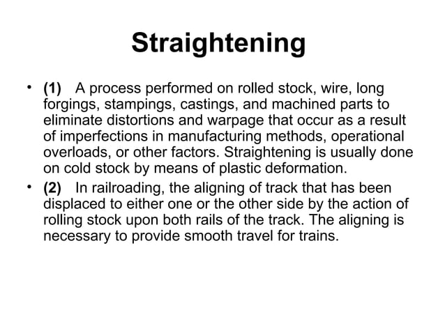 Rotary straightening | PPT