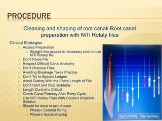 Rotary system in endodontic treatment | PPTX