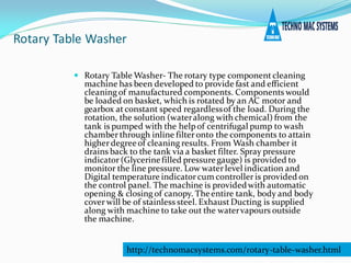 Rotary Table Washer manufacturer in india| Rotary Table Washer supplier ...