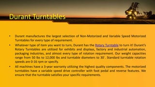 Rotary turntables | PPT
