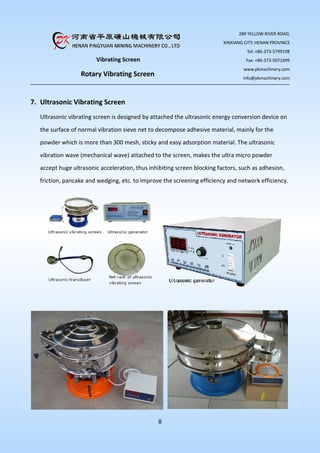 Rotary vibrating screen product introduction pdf - pk machinery | PDF