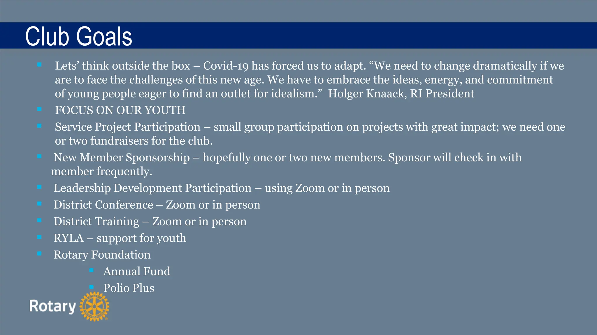 Rotary Vision PPT for the visio of rotary | PPT