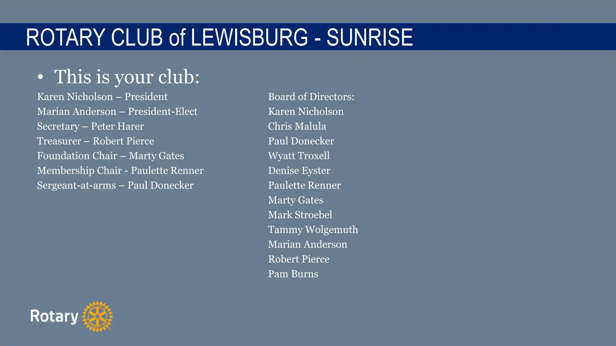 Rotary Vision PPT for the visio of rotary | PPT