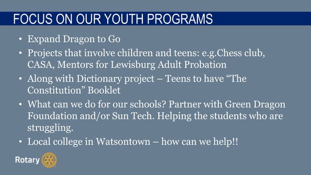 Rotary Vision PPT for the visio of rotary | PPT