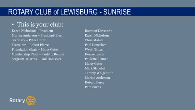 Rotary Vision PPT for the visio of rotary | PPT