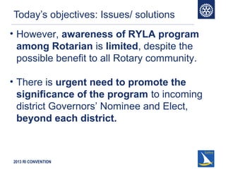 Rotary Youth Leadership Awards - RYLA (Presentation 1 of 2) | PPT