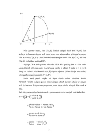 Rotasi Transformasi Geometri | DOCX