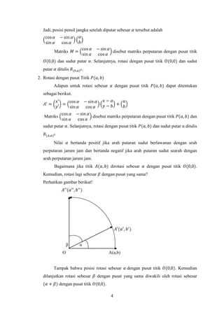 Rotasi Transformasi Geometri | DOCX