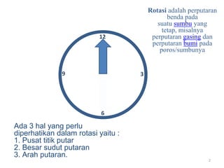 Rotasi - Geometri Transformasi | PPTX